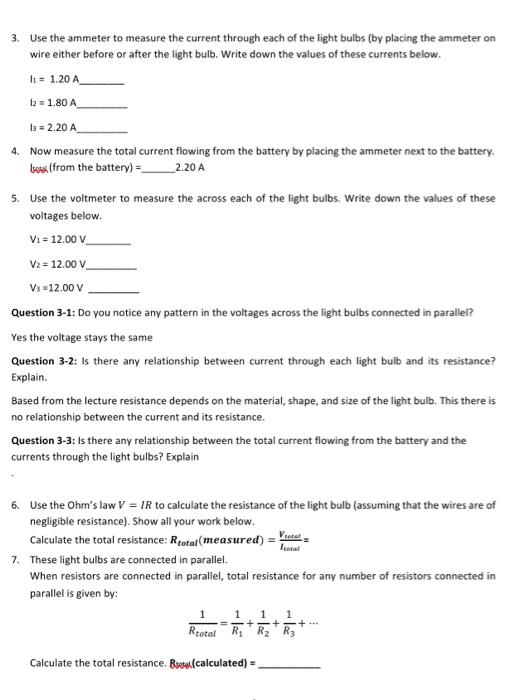 3. Use the ammeter to measure the current through | Chegg.com