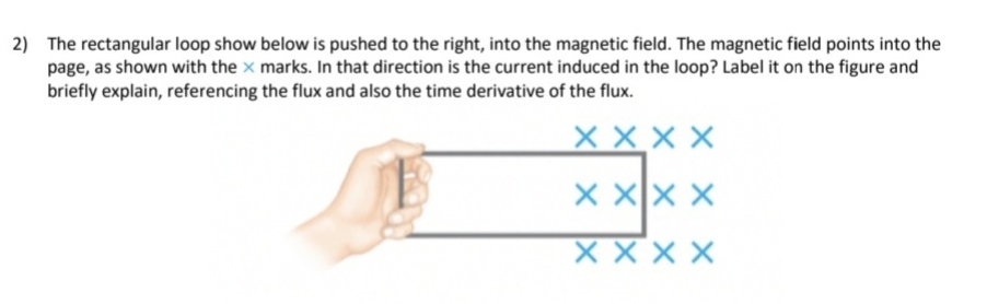 Solved The rectangular loop show below is pushed to the | Chegg.com