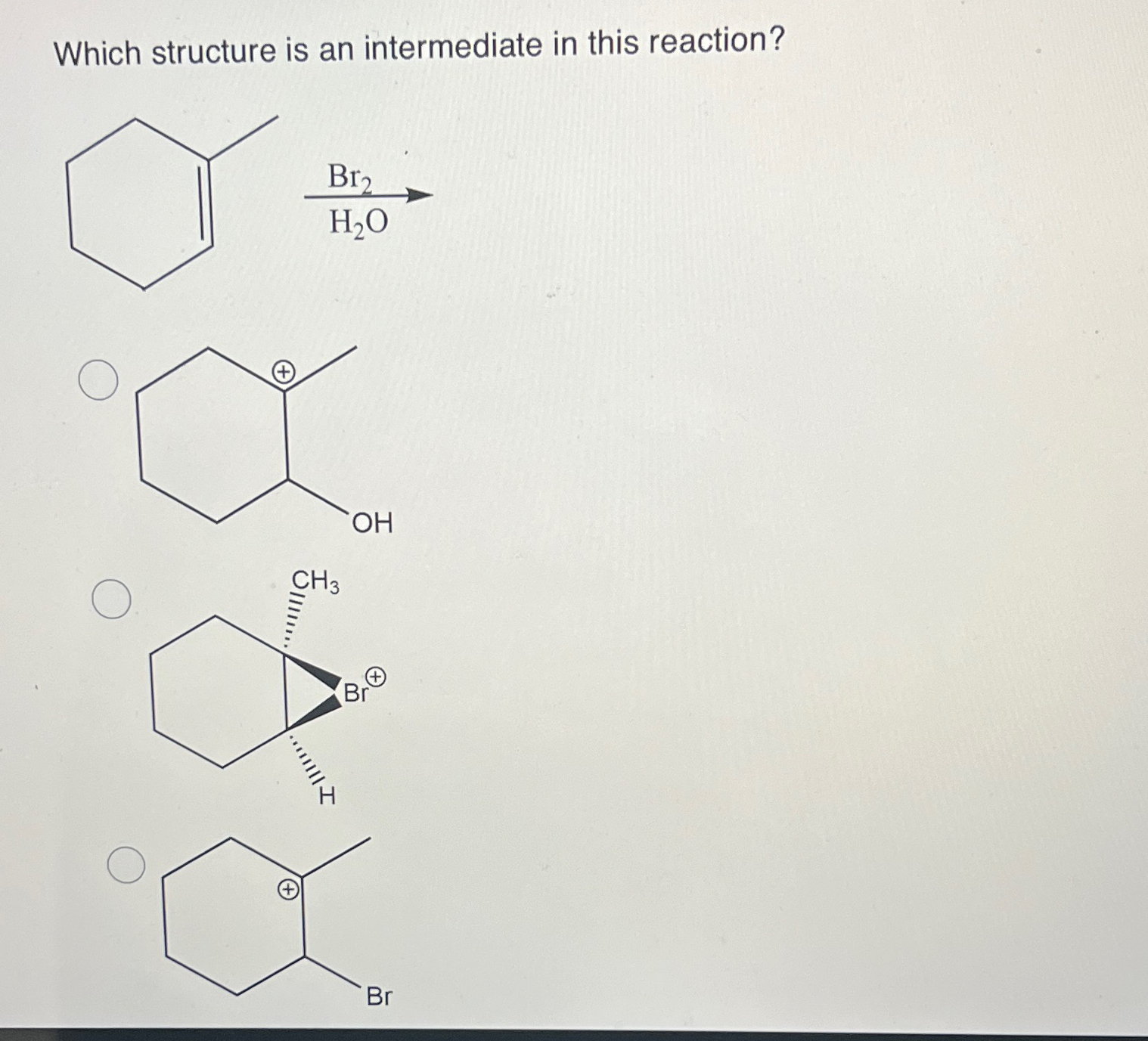 Solved Which structure is an intermediate in this reaction? | Chegg.com