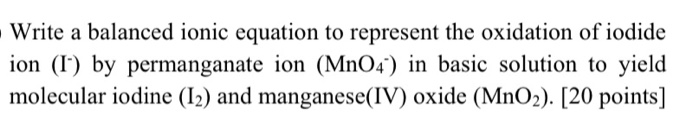 Solved Write a balanced ionic equation to represent the | Chegg.com