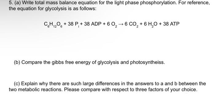 Solved 5. (a) Write total mass balance equation for the | Chegg.com