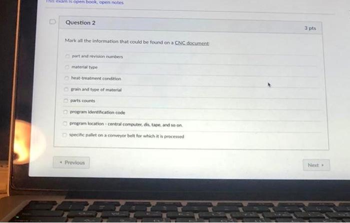Solved hems open book. open notes Question 2 3 pts Mark all | Chegg.com