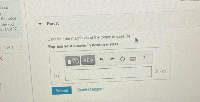 Solved Calculate the torque (magnitude and direction) about | Chegg.com