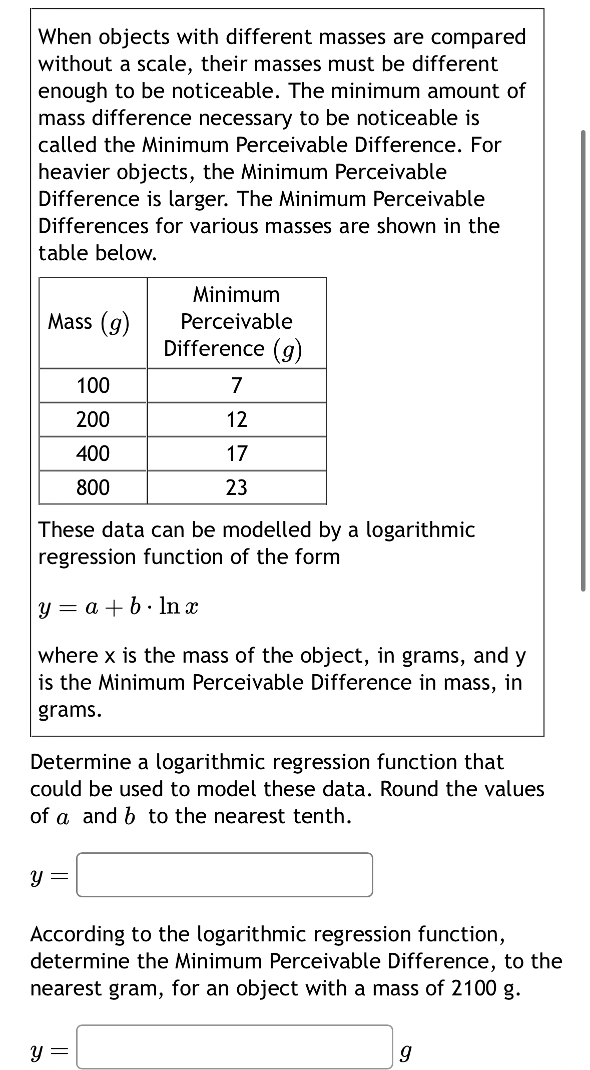 Solved When objects with different masses are compared | Chegg.com