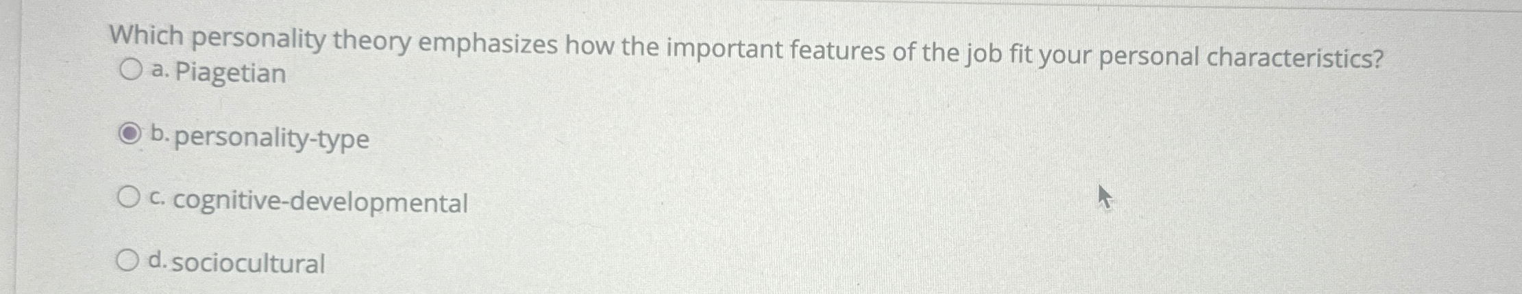 Solved Which personality theory emphasizes how the important | Chegg.com