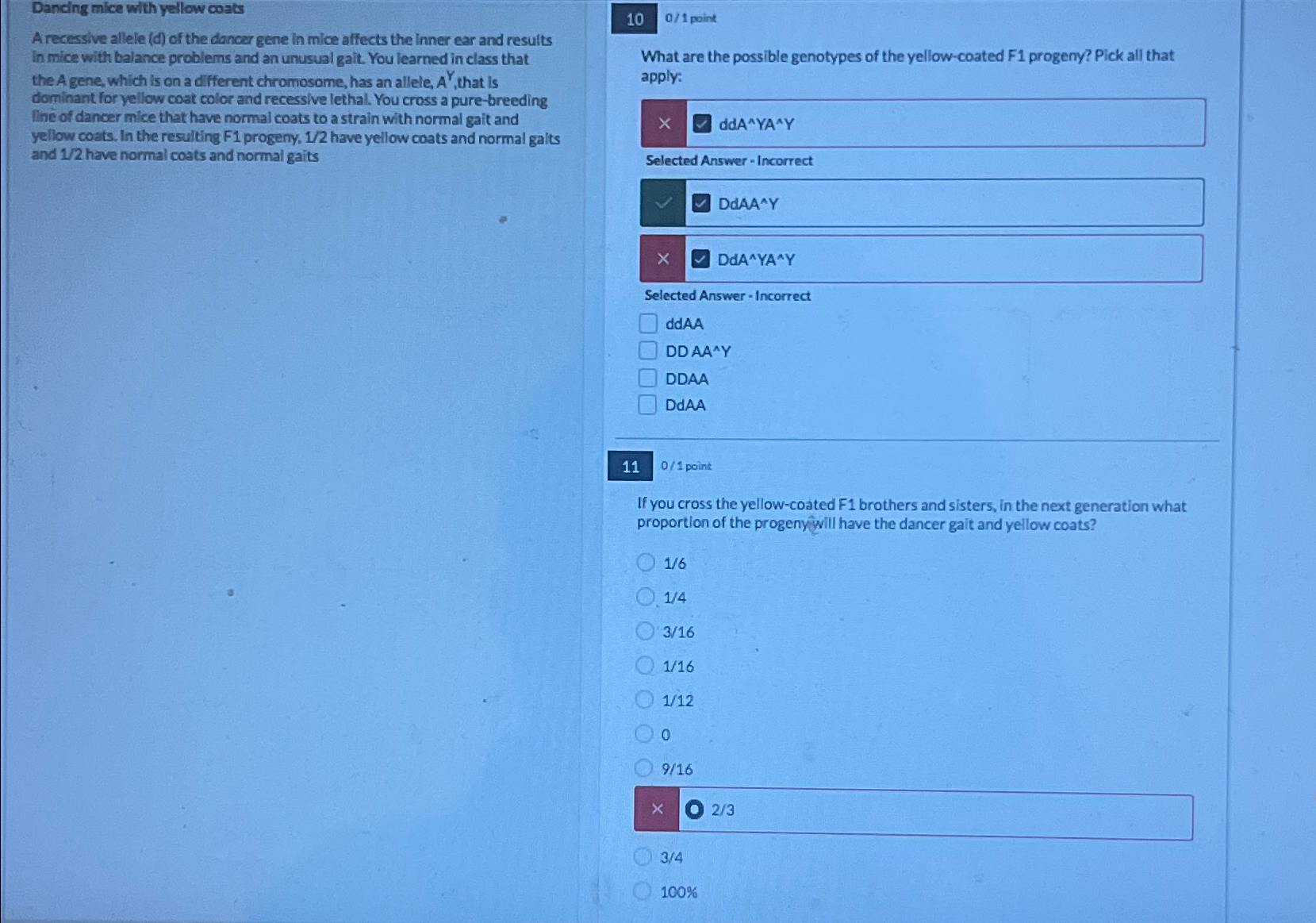 Solved Danding mice with yellow coatsA recessive allele (d) | Chegg.com
