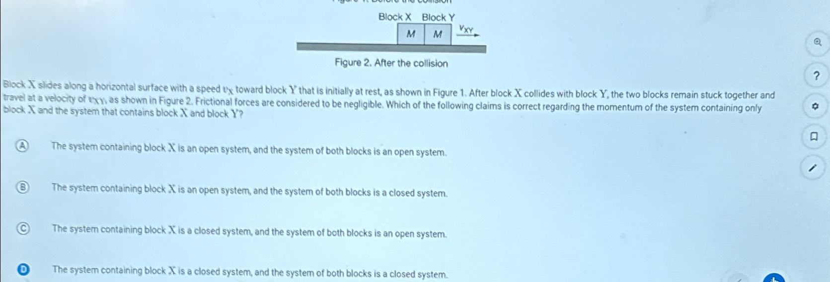Solved Figure 2. ﻿After the collisionBlock x ﻿slides along a | Chegg.com