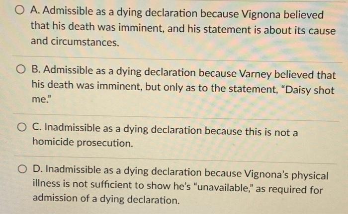 12. Vignona was shot by Daisy and slumped to the | Chegg.com