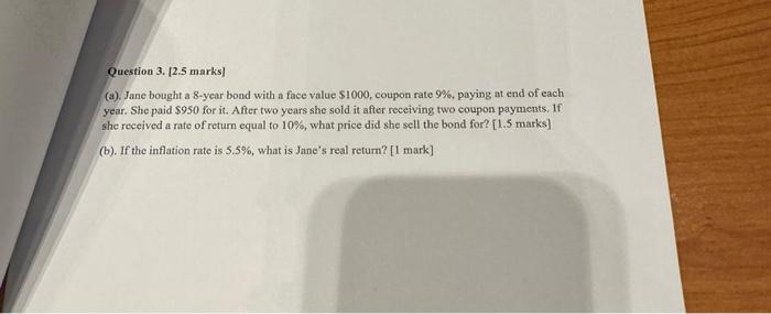 Solved (b). If the inflation rate is 5.5%, what is Jane's | Chegg.com Solved (b). If the inflation rate is 5.5%, what is Jane's | Chegg.com