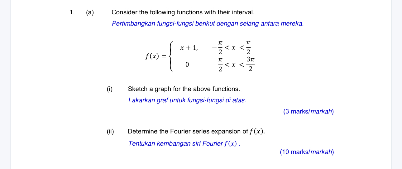 Solved (a) ﻿Consider the following functions with their | Chegg.com