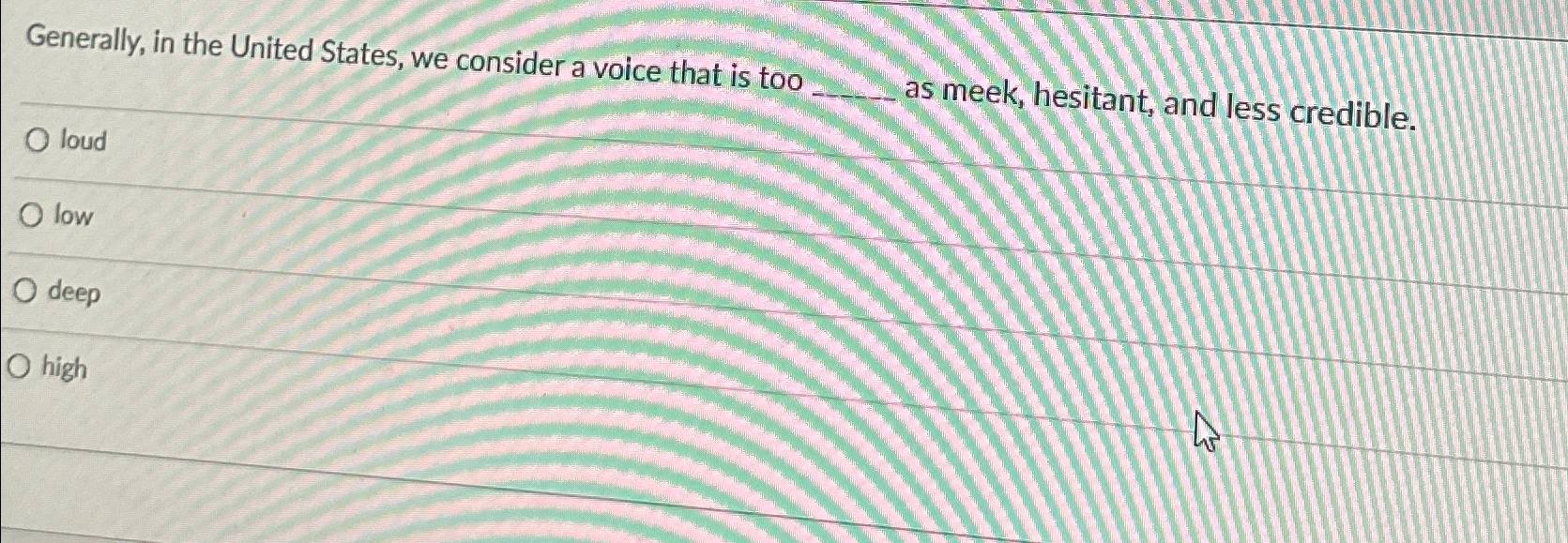 Solved Generally, in the United States, we consider a voice | Chegg.com