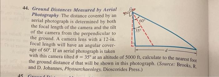 Solved 44. Ground Distances Measured by Aerial Photography | Chegg.com