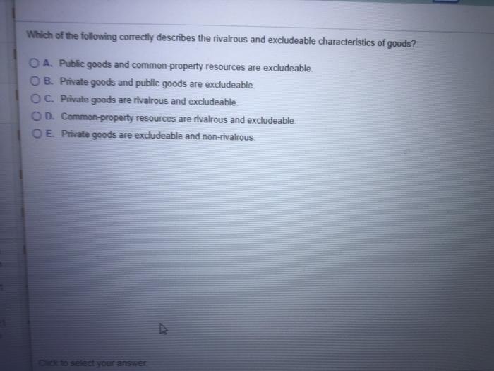 Solved Which of the following correctly describes the | Chegg.com