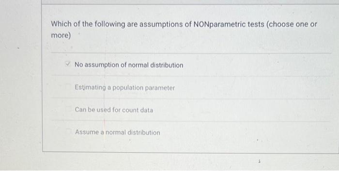 Solved Which of the following are assumptions of | Chegg.com