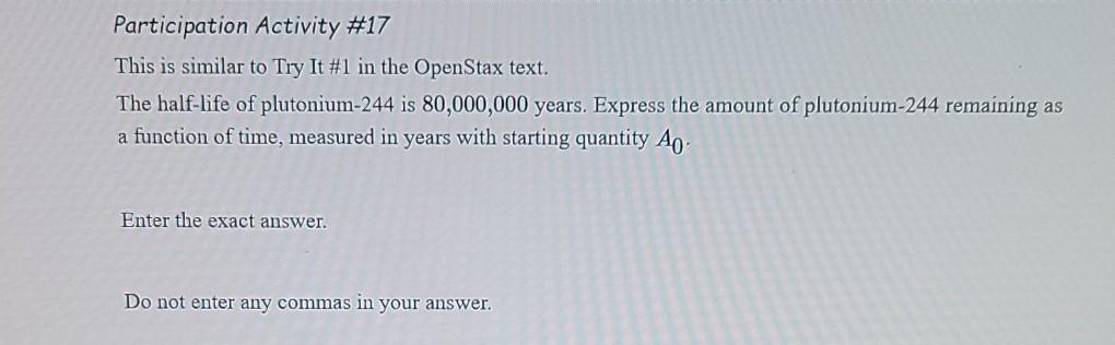 Solved Participation Activity #17 This is similar to Try It | Chegg.com