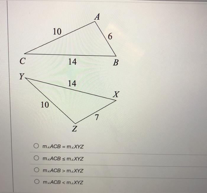Solved Identify the sequence that lists the angles of APQR | Chegg.com
