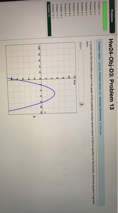 Solved Problems Hw24-Obj-D3: Problem 13 Problem 1 Problem | Chegg.com