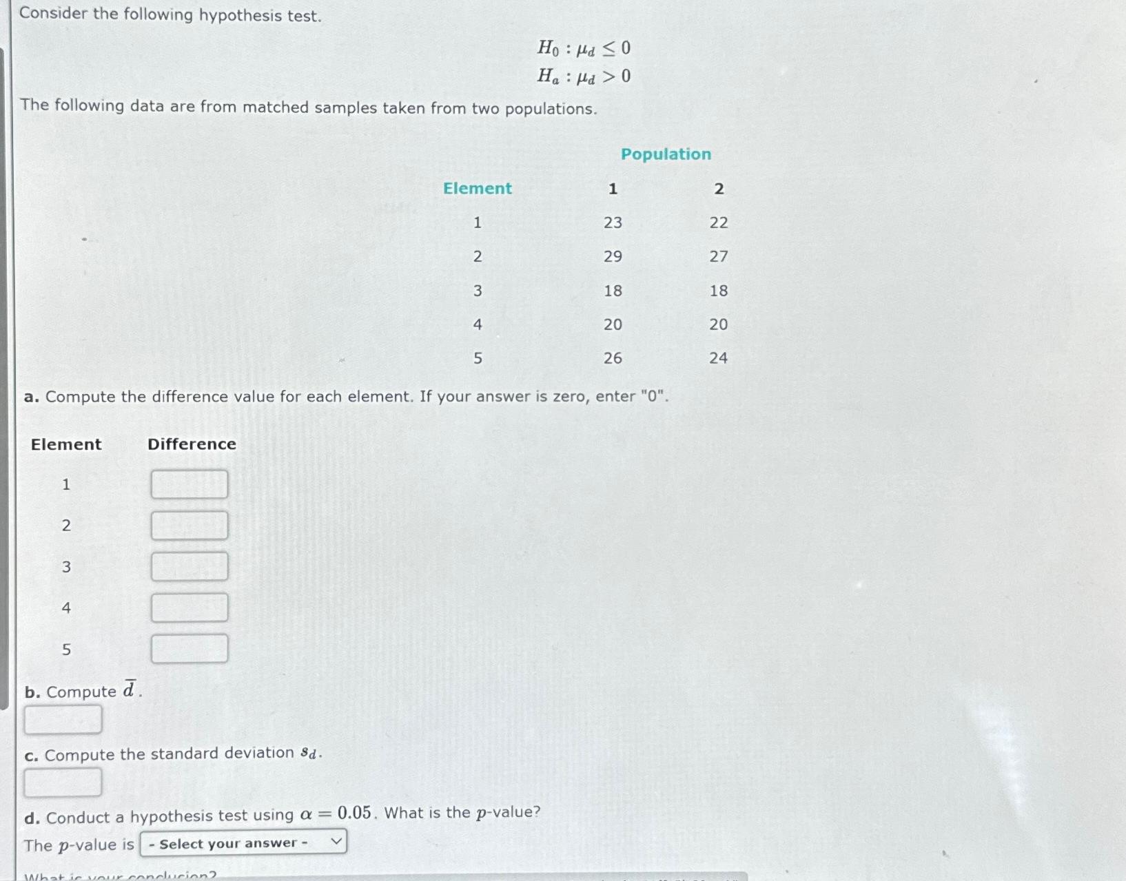 Solved Consider the following hypothesis | Chegg.com