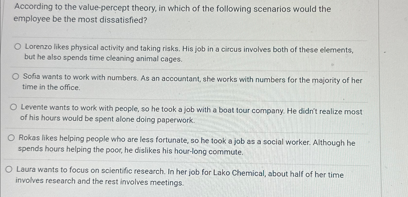 Solved According to the value-percept theory, in which of | Chegg.com