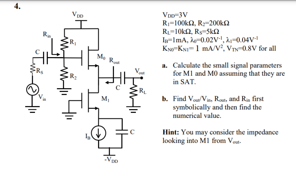 Solved Solve the Transistor question according to new Kn and | Chegg.com