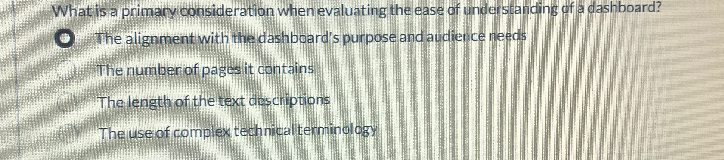 Solved What is a primary consideration when evaluating the | Chegg.com