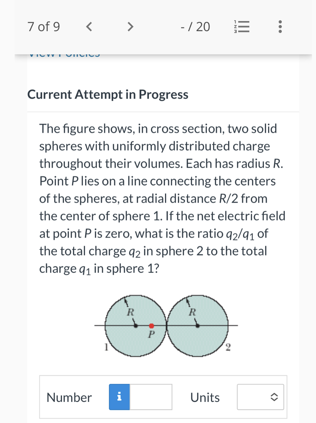 Solved 7 ﻿of 9/ 20Current Attempt in ProgressThe figure | Chegg.com