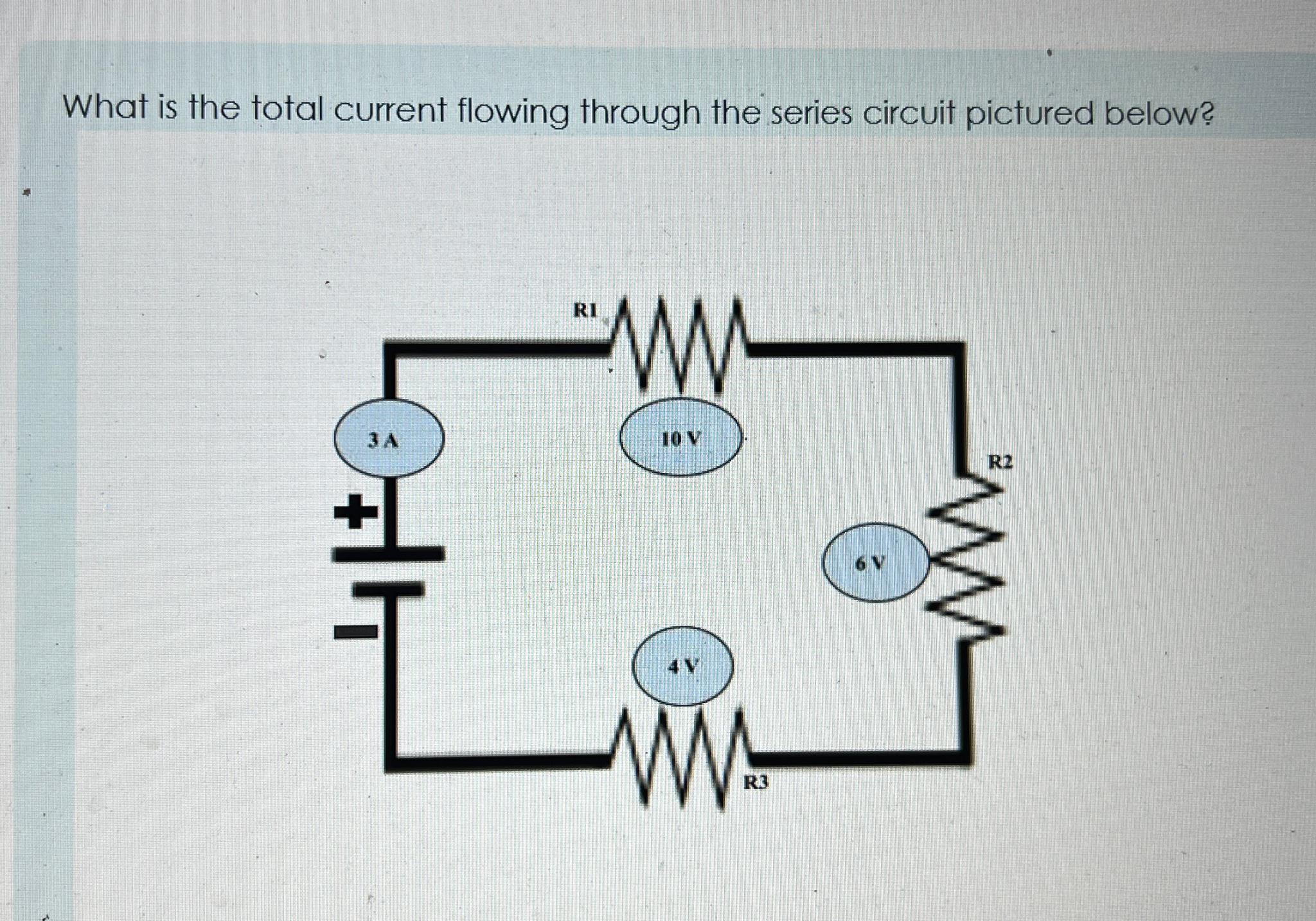 Solved What is the total current flowing through the series | Chegg.com