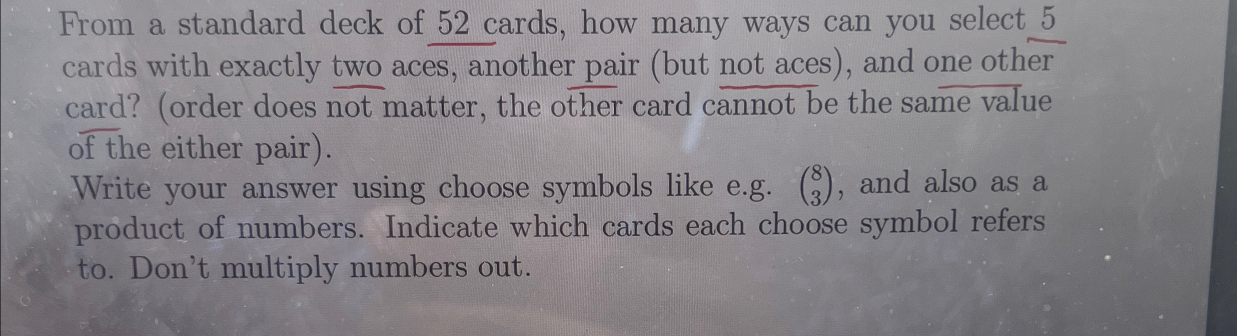 Solved From a standard deck of 52 ﻿cards, how many ways can | Chegg.com