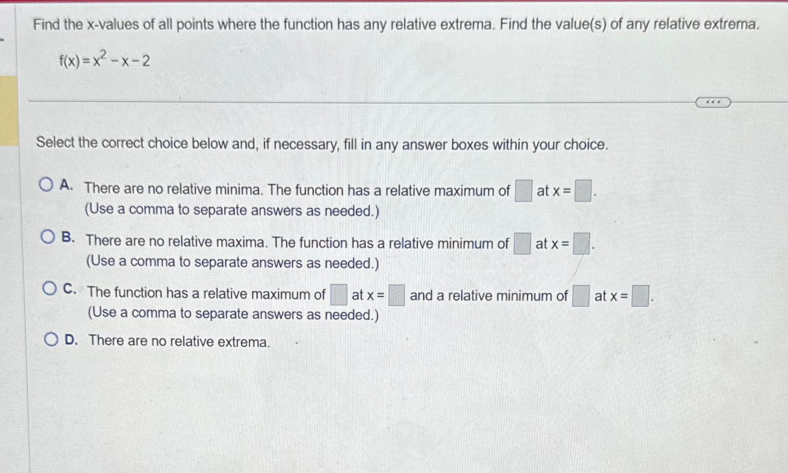 Solved Find the x-values of all points where the function | Chegg.com