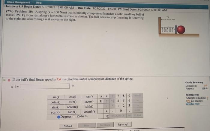 Solved Class Management Help Homework 9 Begin Date: | Chegg.com