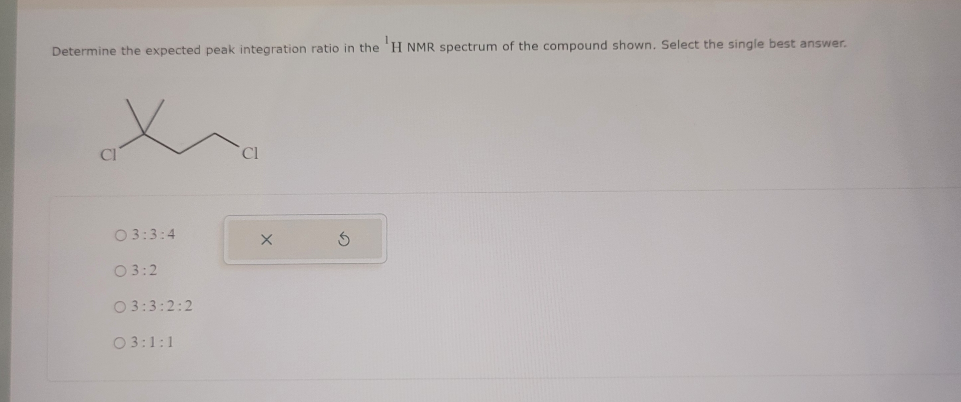 Solved Determine the expected peak integration ratio in the | Chegg.com