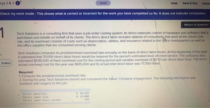 Solved hpt 2&3 A Saved Help Save & Exit Subm Check my work | Chegg.com