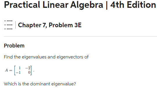 Solved ProblemFind the eigenvalues and eigenvectors | Chegg.com