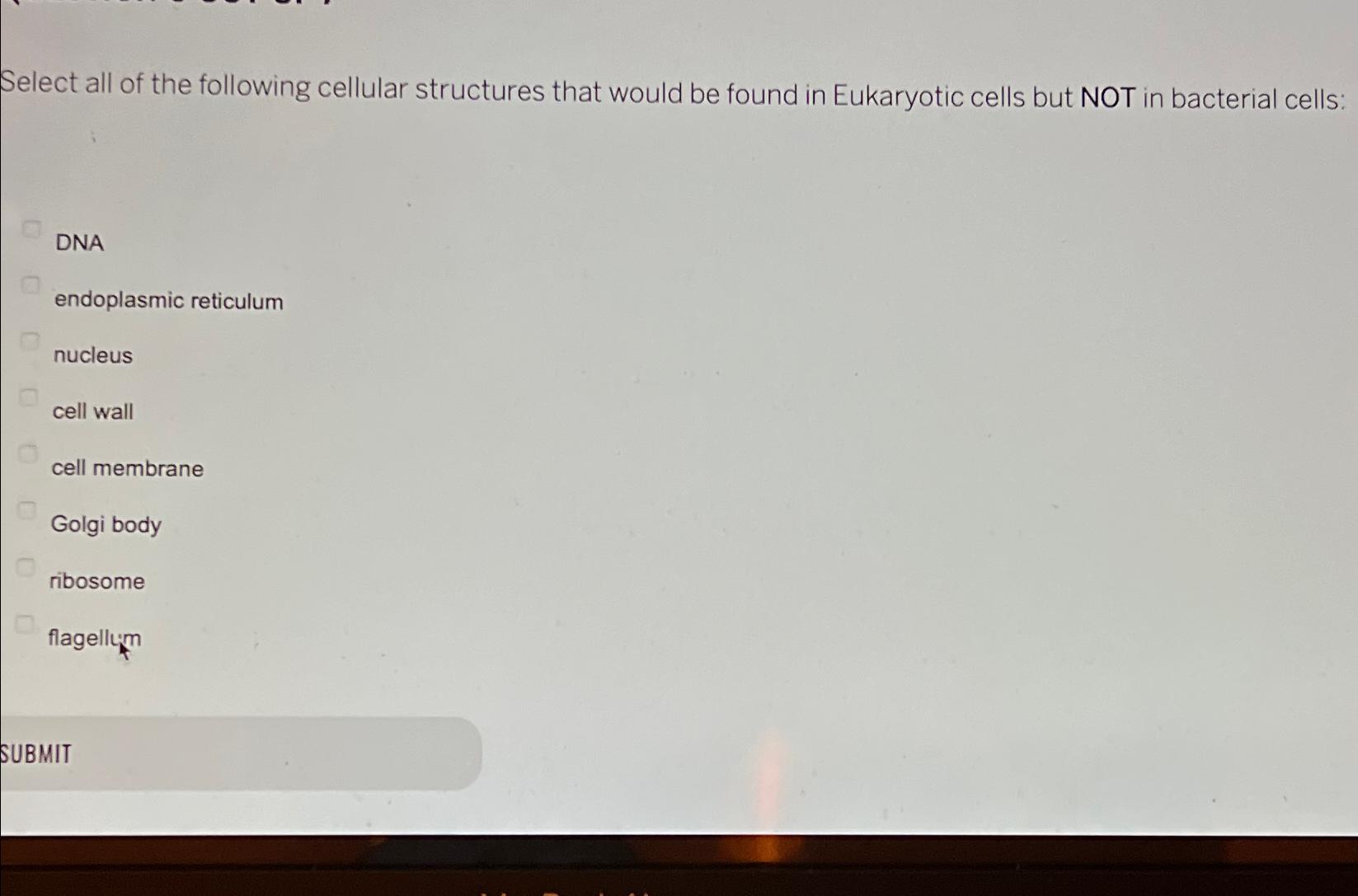 Solved Select all of the following cellular structures that | Chegg.com