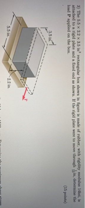 Solved 3) The 5.5 x 2.2 x 3.5 in rectangular box shown in | Chegg.com