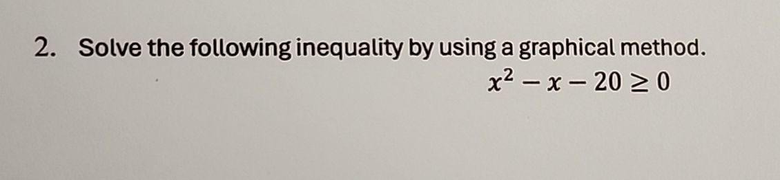 Solved Solve the following inequality by using a graphical | Chegg.com