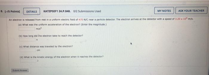 Solved 6. 1-/5 Points) DETAILS KATZPSEF1 24.P.048.0/2 | Chegg.com Solved 6. 1-/5 Points) DETAILS KATZPSEF1 24.P.048.0/2 | Chegg.com