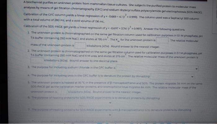 Solved this is biochemistry could you please help answer | Chegg.com