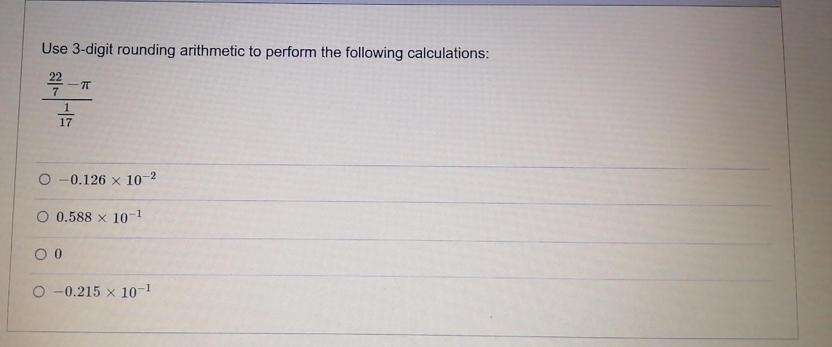 Solved Use 3-digit rounding arithmetic to perform the | Chegg.com