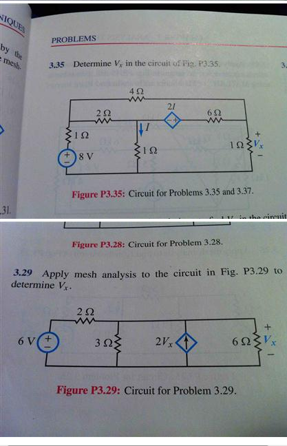 Solved Determine Vx in the circuit if Fig, P3.35 Apply mesh | Chegg.com Solved Determine Vx in the circuit if Fig, P3.35 Apply mesh | Chegg.com