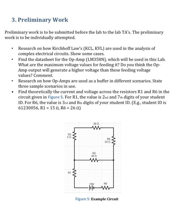 Solved Preliminary work is to be submitted before the lab to | Chegg.com