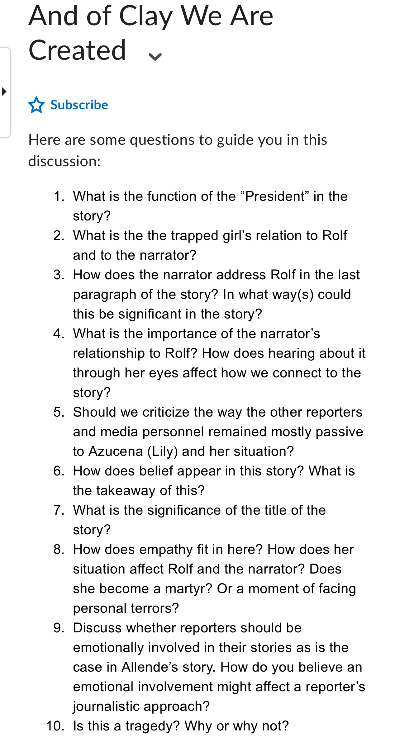 Solved And of Clay We Are CreatedSubscribeHere are some | Chegg.com