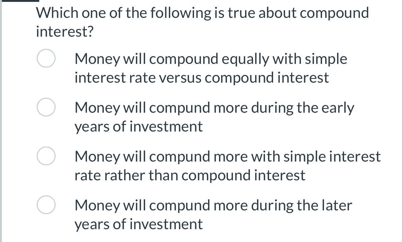 Solved Which one of the following is true about compound | Chegg.com