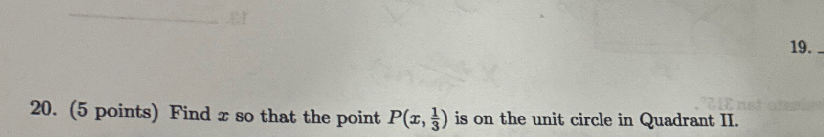 Solved (5 ﻿points) ﻿Find x ﻿so that the point P(x,13) ﻿is on | Chegg.com