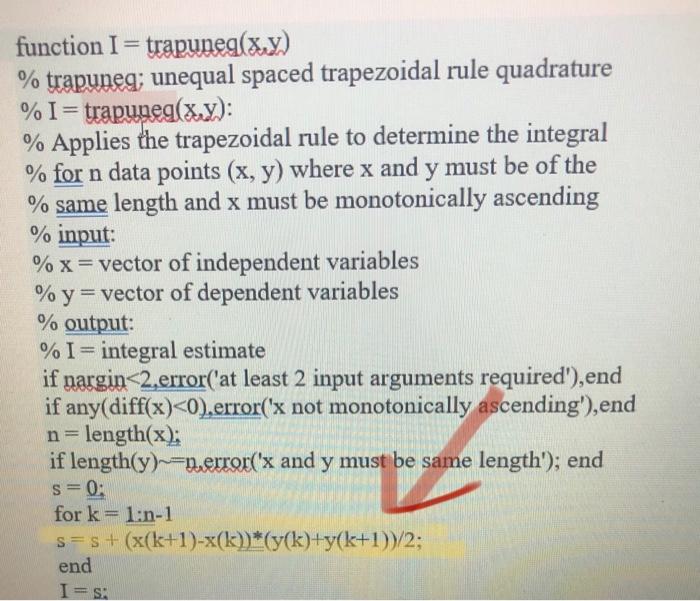 Solved Modify this code to use it in unequal points | Chegg.com