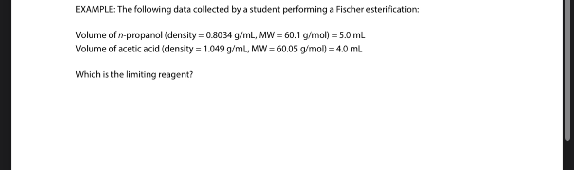 Solved EXAMPLE: The following data collected by a student | Chegg.com