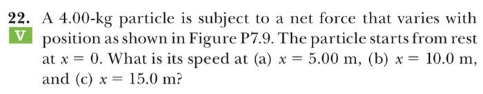 Solved 2. A 4.00−kg particle is subject to a net force that | Chegg.com