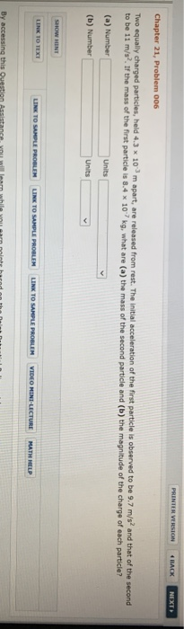 Solved PRINTER VERSION 4 BACK NEXT Chapter 21, Problem 006 | Chegg.com