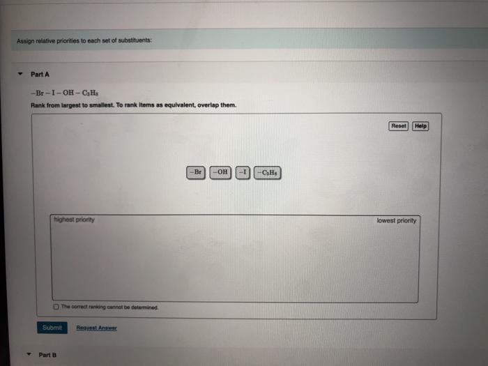 Solved Assign relative priorities to each set of | Chegg.com