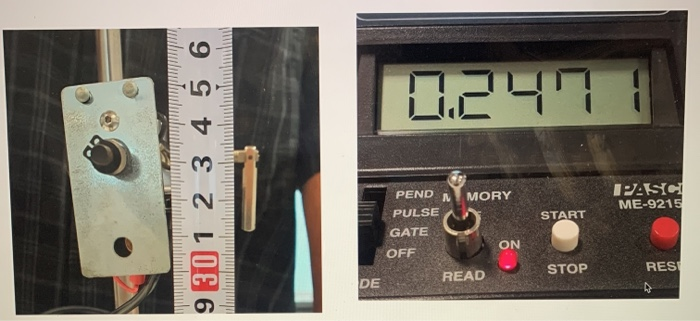 Solved Free Fall Record the distance and the corresponding | Chegg.com
